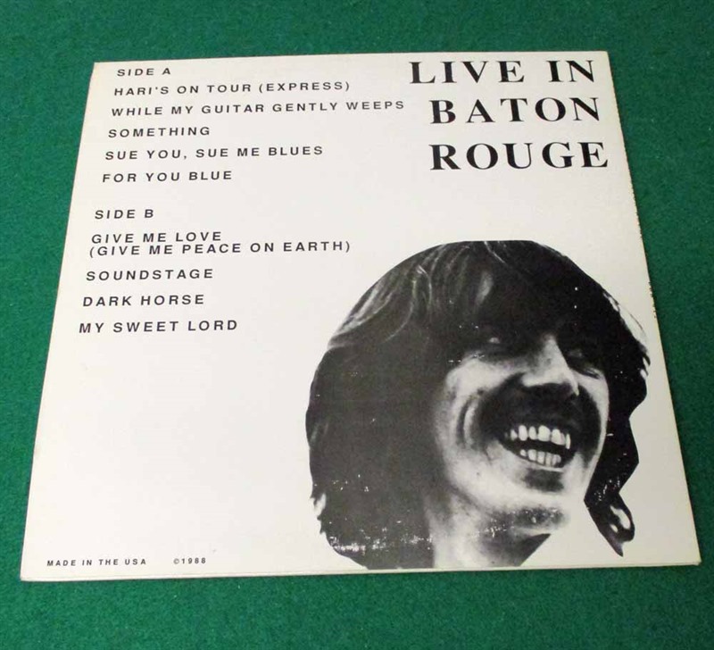 George Harrison George Harrison Baton Rouge LP Record '1987 Vinyl