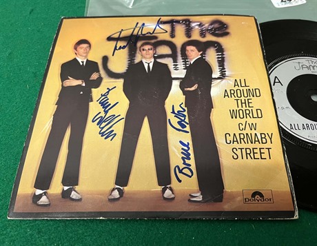 The Jam The Jam Autographed All Around World Record 1977 '1977 Autograph
