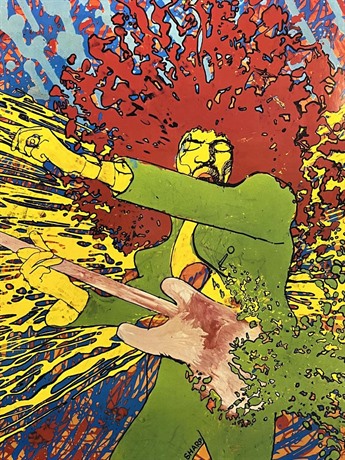 Jimi Hendrix Jimi Hendrix Explosion Martin Sharp Poster '1971 Poster
