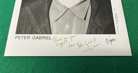 Peter Gabriel Peter Gabriel Autographed Publicity Photo 1992 '1992 ...