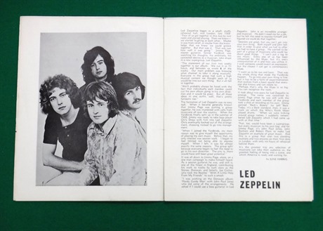Led Zeppelin Led Zeppelin Bannister Bath Programme 1969 '1969 Programme