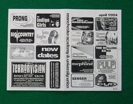 Radiohead Radiohead Blur Pulp Manchester Flyer 1994 '1994 Flyer / Handbill