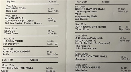 Queen Smile Queen YES Marquee Flyer 1969 '1969 Flyer / Handbill